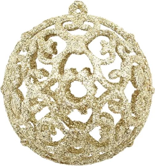 Sada vánočních baněk 100 kusů 3/4/6 cm zlatá 245708