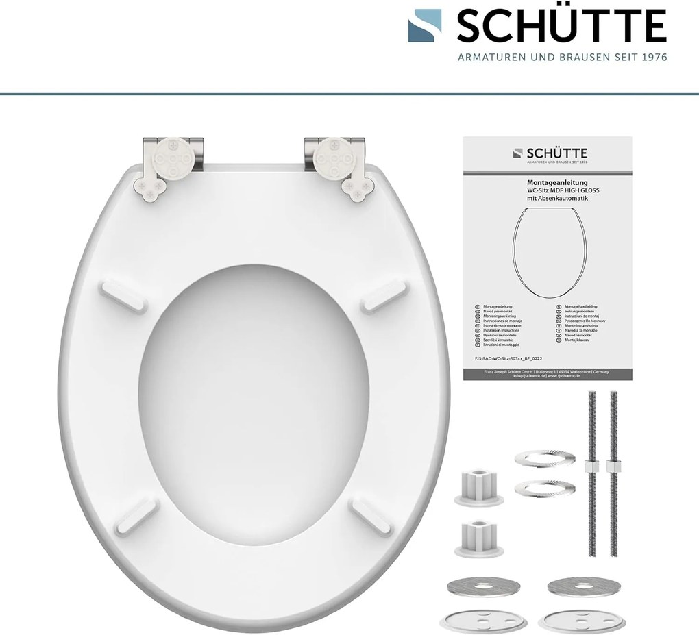 Eisl Sanitär WC prkénko MDF Soft Close Water Drop High Gloss 80544