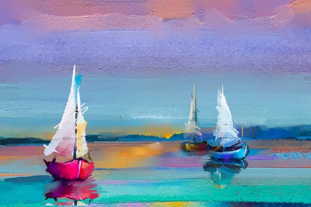 Obraz Abstraktní Plachetnice Na Moři Nedostatek Nedostatek Plátno Canvas 100x70