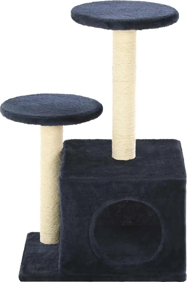Škrabadlo pro kočky se sisalovými sloupky 60 cm tmavě modrá 170521