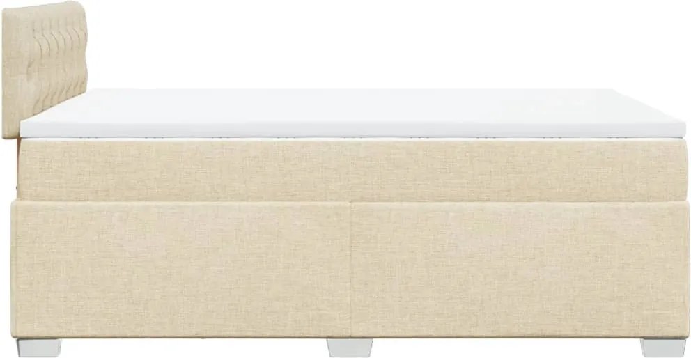 Box spring postel s matrací krémová 120x190 cm textil 3285839