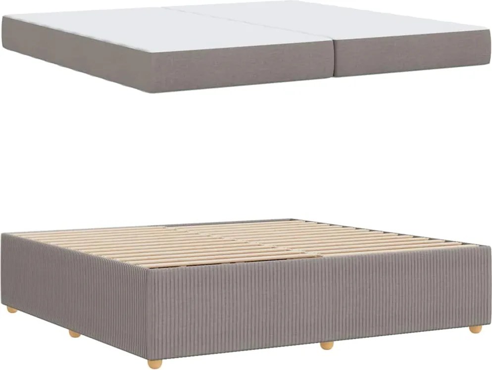 Rám postele Taupe 200 x 200 cm textil 3398435