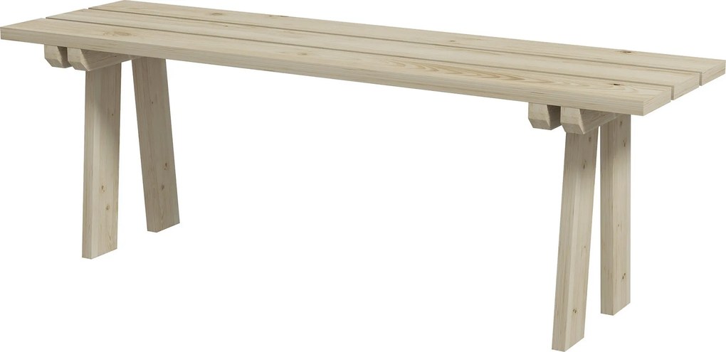 Outsunny Dřevěná zahradní lavice pro 2 osoby 220 kg nosnost, venkovní lavice pro terasu, zahradu a bazén 130x38x45 cm přírodní | Aosom