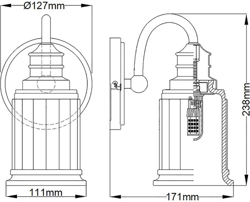 Nástěnné světlo do koupelny Elstead SWELL 1 chrom 1×G9
