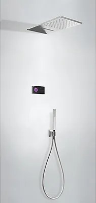 TRES - Termostatický podomítkový elektronický sprchový set SHOWER TECHNOLOGY Včetně elektronického ovládání (černá barva). 09288308