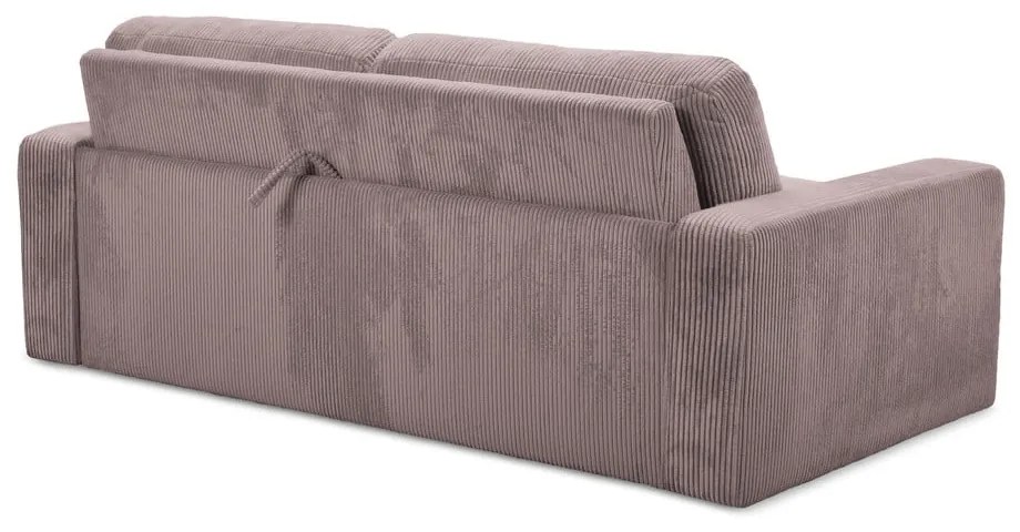Starorůžová manšestrová rozkládací pohovka 195 cm Nona – Makamii
