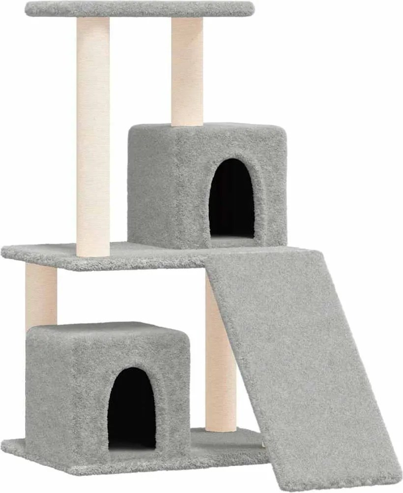 Škrabadlo pro kočky se sisalovými sloupky světle šedé 82 cm 171664