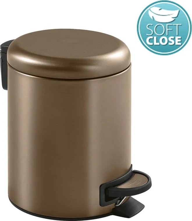 Gedy Gedy, POTTY odpadkový koš 3l, Soft Close, měď mat, 320982