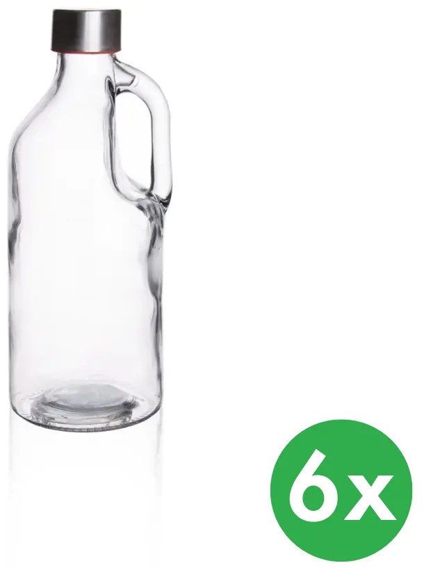 Skleněná láhev s víčkem 0,55 l, balení 6 ks