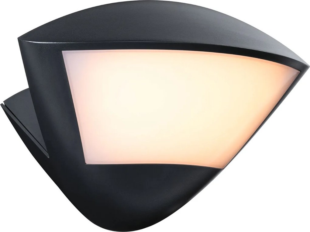 P 94864 LED venkovní nástěnné svítidlo Smart Home Zigbee 3.0 Skyla pohybové čidlo neláká hmyz IP44 226x164mm CCT 10W 230V antracit hliník - PAULMANN