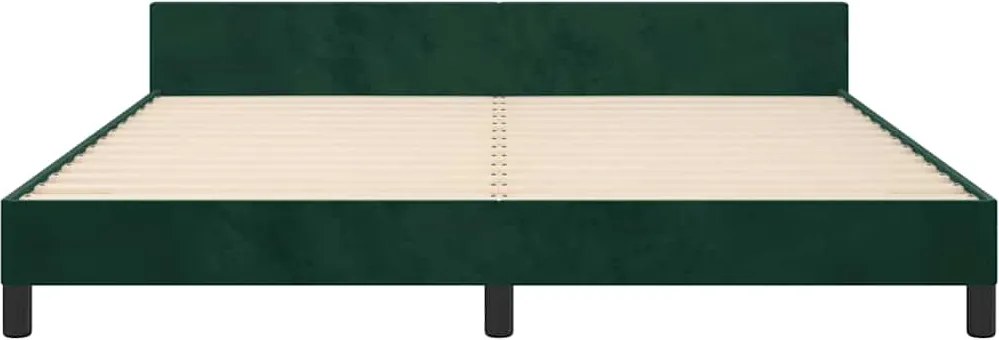Rám postele s čelem tmavě zelený 180x200 cm samet 3125650