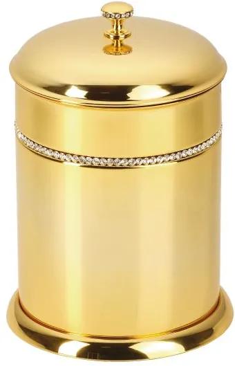 Koupelnový koš Mimoza s potahem 24k zlata