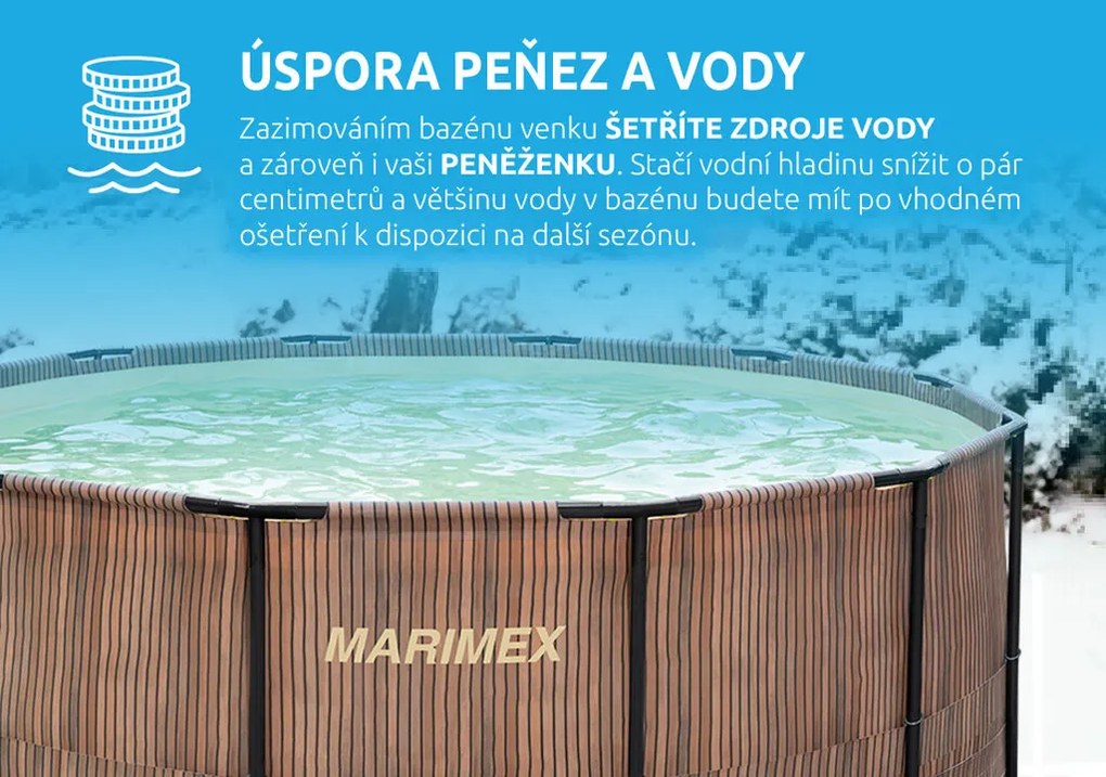 Bazén Marimex Florida 3,05x0,91 m se zabudovaným skimmerem - motiv TEAK