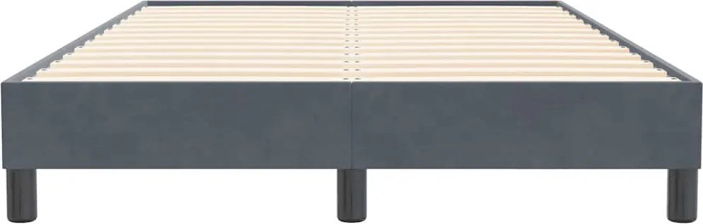 Postel Box Spring bez matrace tmavě šedá 120x210 cm samet 3315820