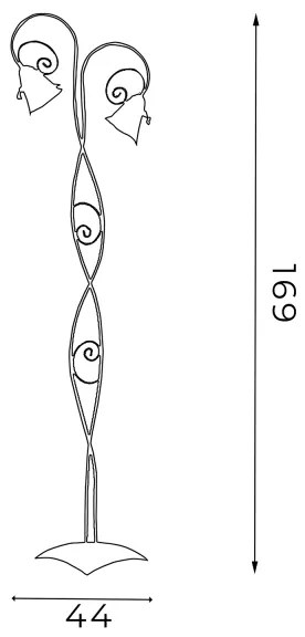 Stojací lampa KOKARDA 2xE14/60W/230V