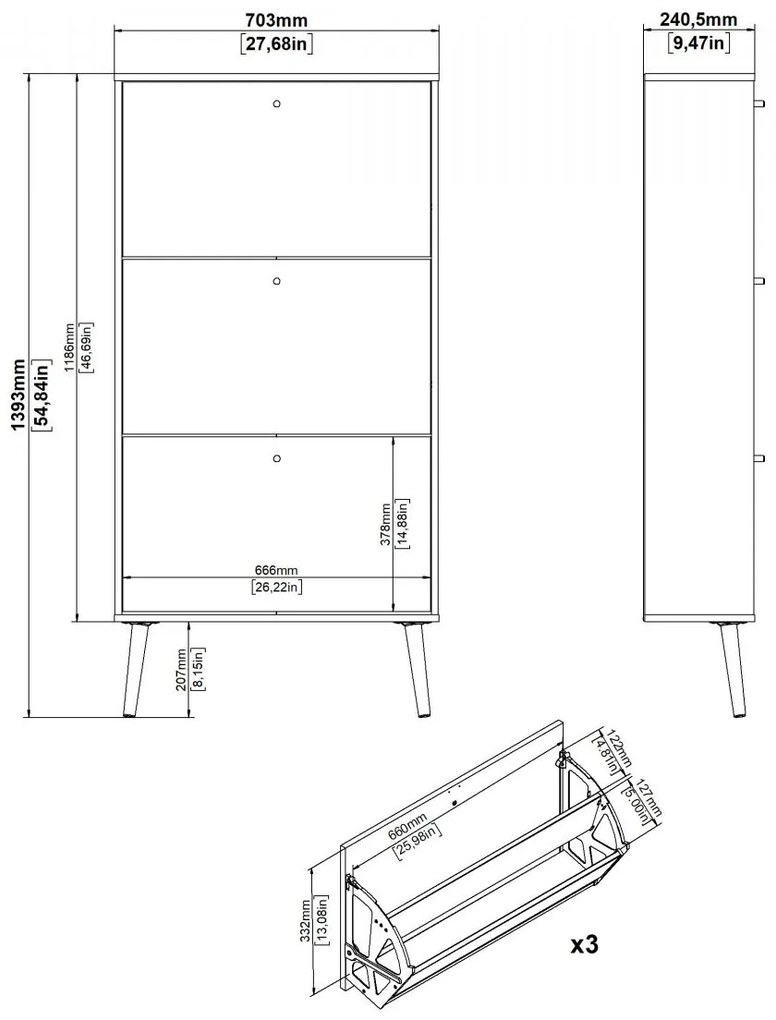 Tvilum Botník Boaz 120 bílá