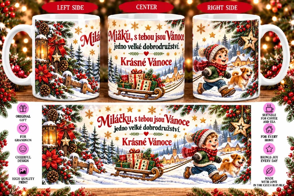 Vánoční hrnek pro vnoučka – 300 ml