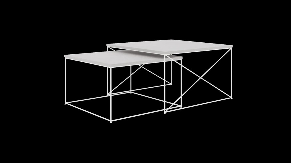 ADRK Furniture Konferenční stolek 2v1 Licco CT-LIC-W-BE