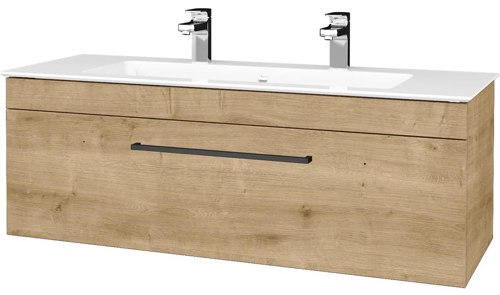 Dřevojas Koupelnová skříň ASTON SZZ 120 Varianta: N01 Bílá lesk / Úchytka T02 / D02 Bříza