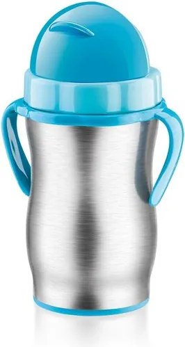 TESCOMA Dětská termoska s brčkem BAMBINI 300 ml, nerez, modrá