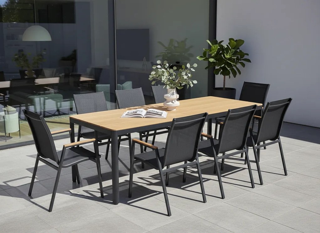 Nábytek Texim Zahradní jídelní sestava MILANO + 8x židle Oslo