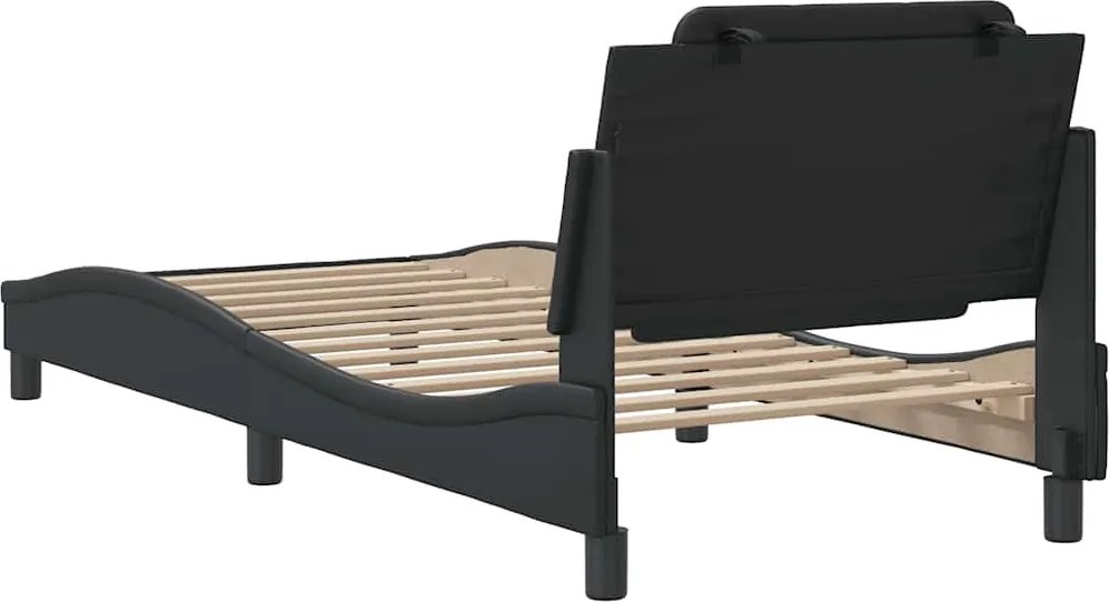 Rám postele bez matrace Zadar černý 90x200 cm umělá kůže 3208156