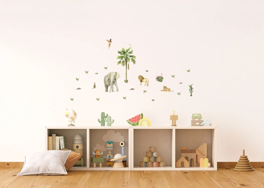 Dětská samolepka na zeď Jungle | 42.5 x 65 cm | DDK1743