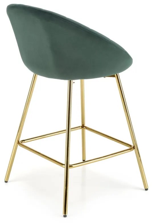 Barová židle H112 tmavě zelená