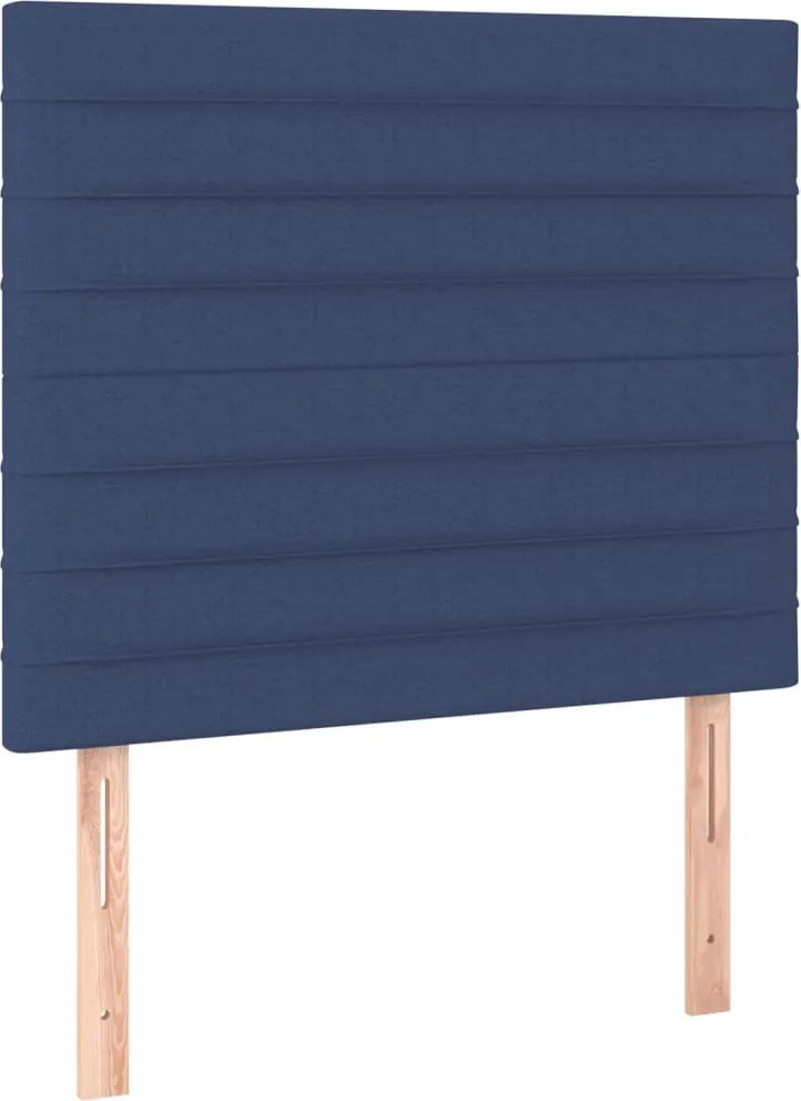 Box spring postel s matrací modrá 90x200 cm textil 3136651