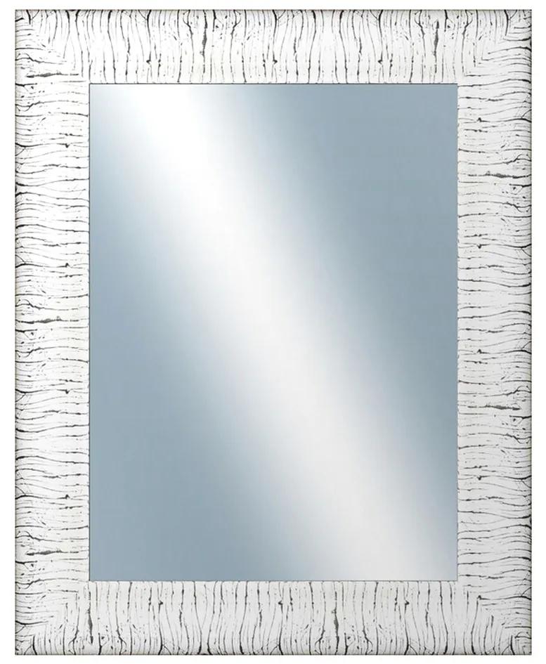 DANTIK - Zarámované zrcadlo - rozměr s rámem cca 80x100 cm z lišty SAUDEK bílá černé čáry (2512)