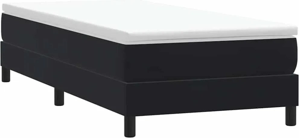 Postel Box Spring bez matrace černá 100x220 cm samet 3315863