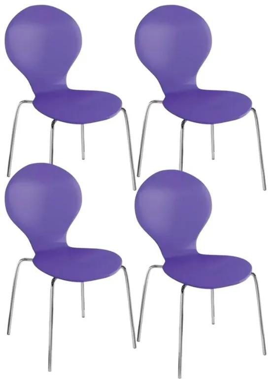 B2B Partner Dřevěná jídelní židle CANDY, fialová