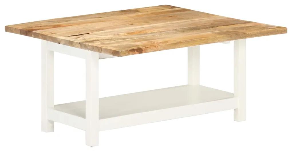 Rozkládací konferenční stolek bílý 90x(45–90)x45 cm mangovník - Default Title