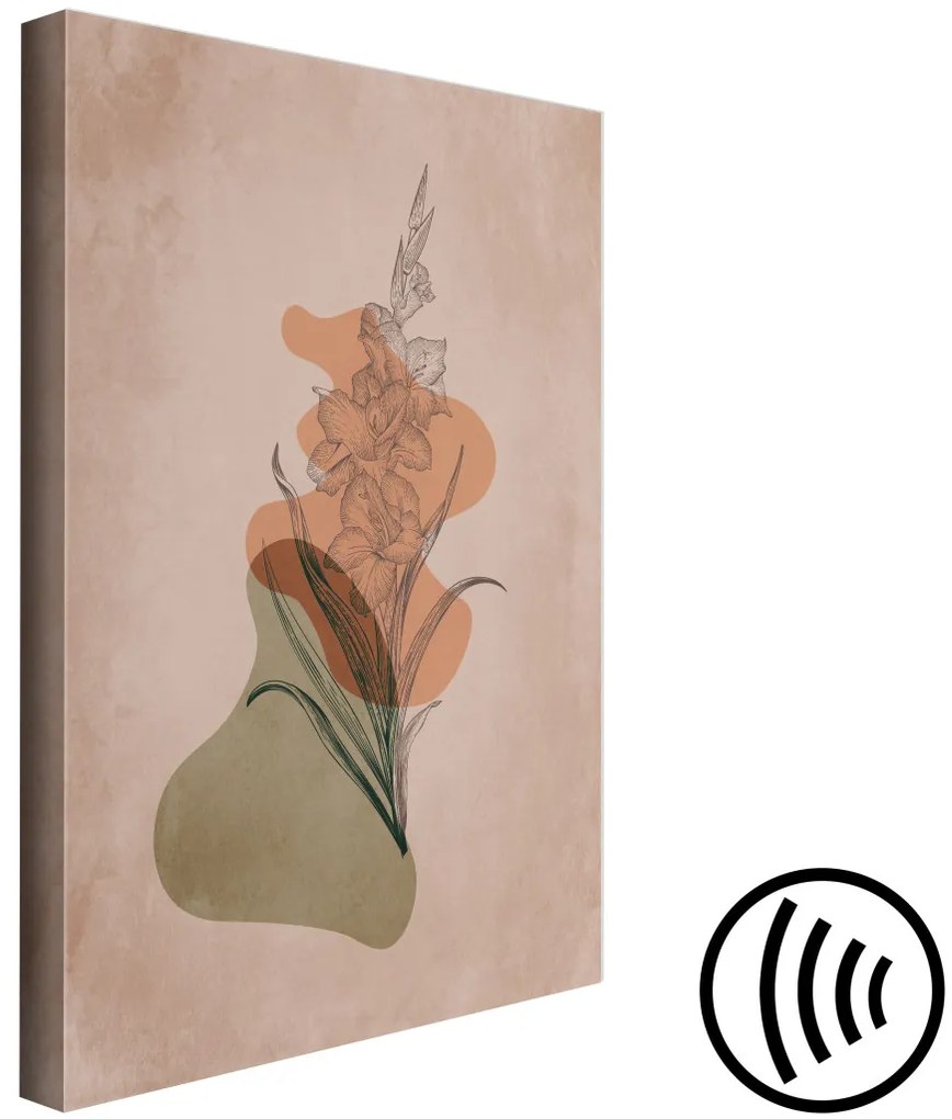 Obraz Mec (1-dílný) vertikální - abstraktní květ v boho stylu