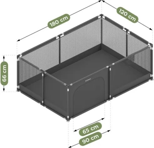 Dětská ohrádka Cozy 22 grafitová