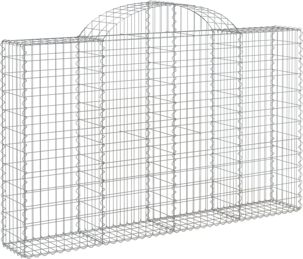 Klenuté gabionové koše 6 ks 200x30x120/140cm pozinkované železo 3146135
