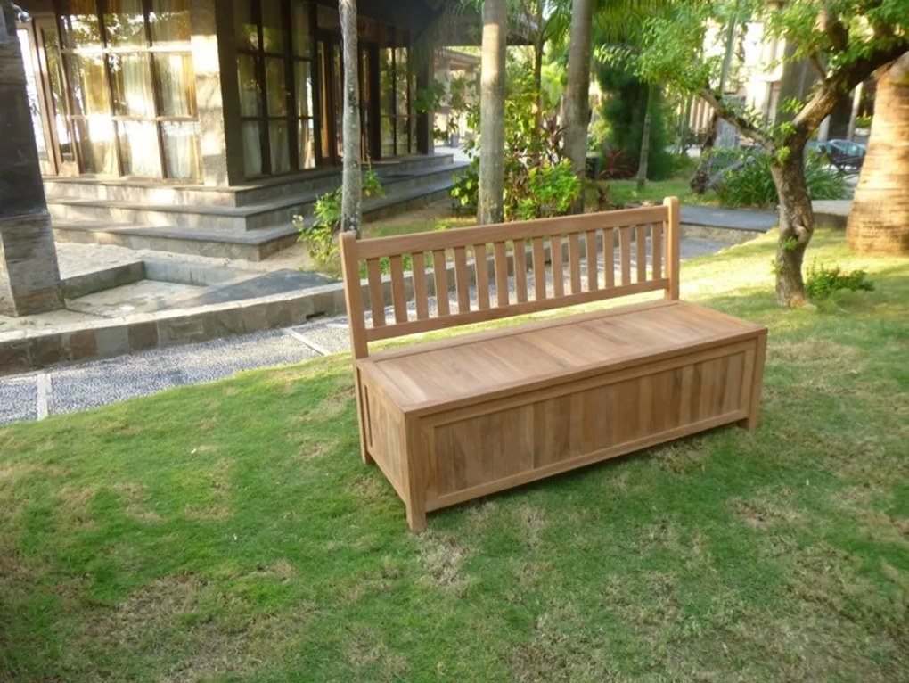 Nábytek Texim Nábytek Antonio Zahradní lavice teak Ria 150cm s úložným prostorem Počet míst: pro 3 osoby