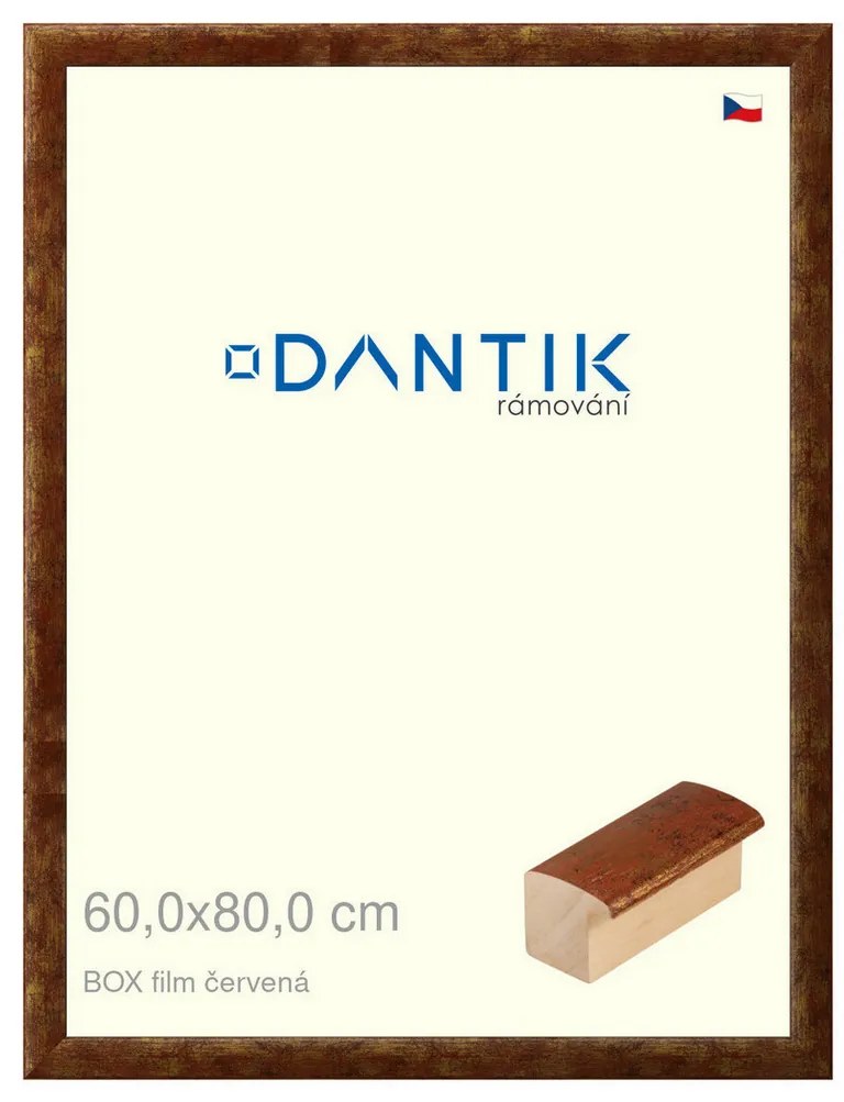DANTIK rámeček 60x80 | BOX film červená (Plexi Čiré)