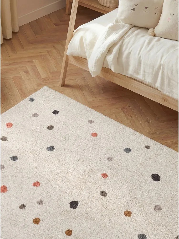 Krémový pratelný/ručně tkaný bavlněný dětský koberec 140x200 cm Snuggle Pippo – Hanse Home
