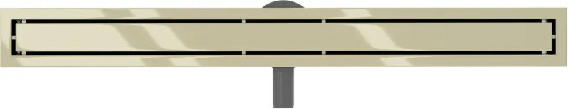 Mexen Flat 360°, nerezový sprchový žlab vzor M13 2v1 pro vložení dlažby 80 cm, zlatá lesklá, 1510080-40