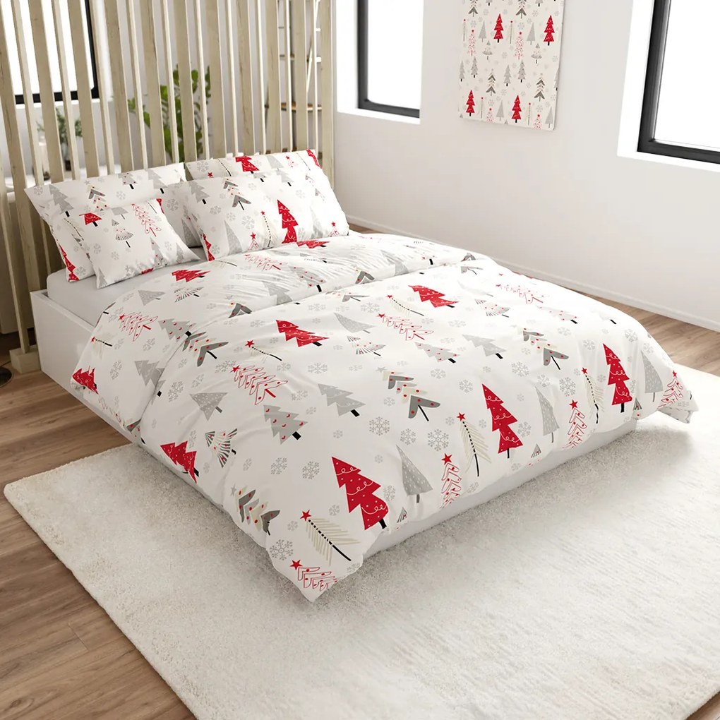 Povlečení z mikrovlákna JINGLE bílé Rozměr povlečení: 70 x 90 cm | 140 x 220 cm
