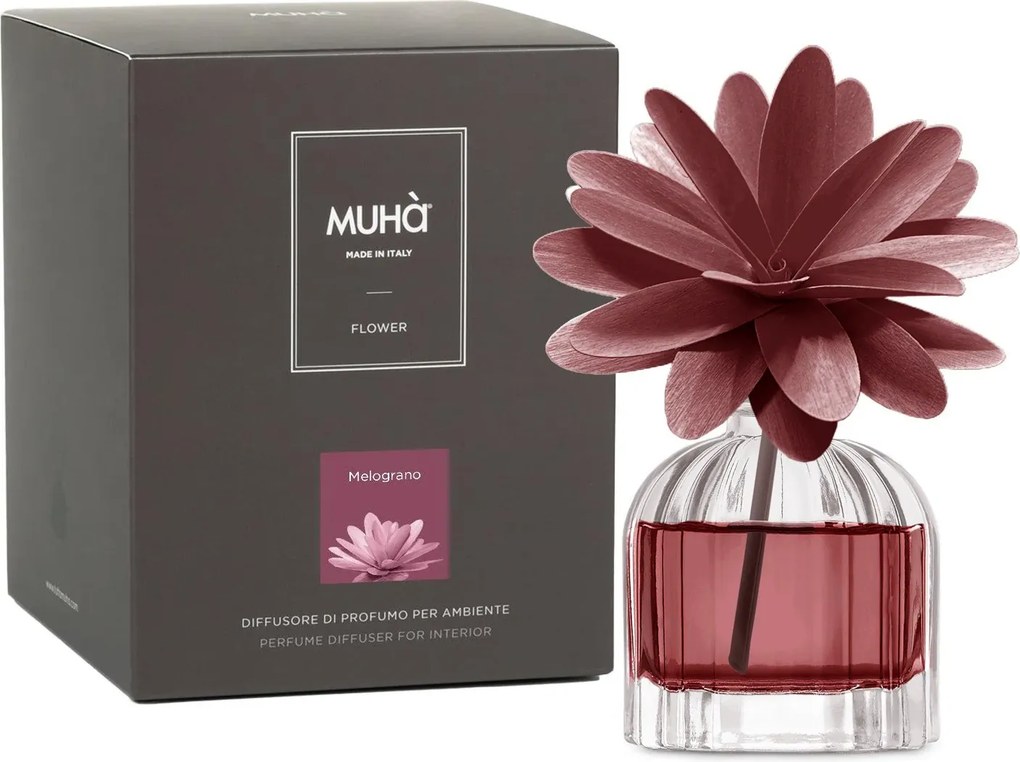Muhà Flower difuzér s dřevěnou květinou Melograno Objem: 500 ml