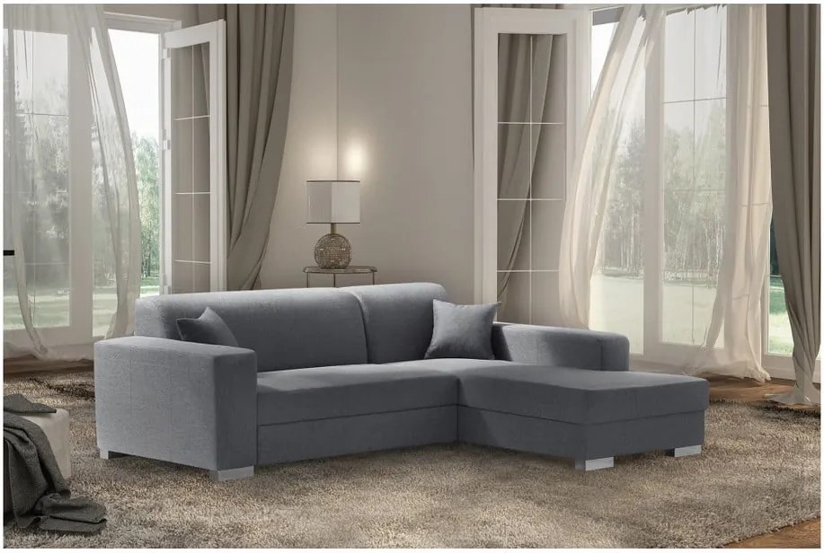 Šedá sedačka INTERIEUR DE FAMILLE PARIS Bijou, pravý roh