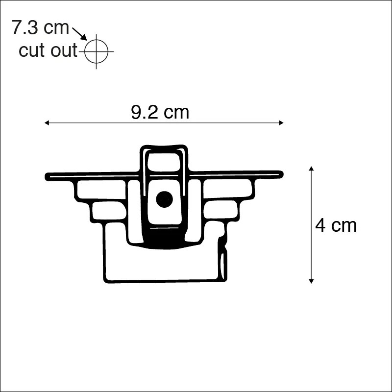 Sada 3 zapuštěných bodových světel černých vč. LED 3-stupňové stmívatelné - Miu