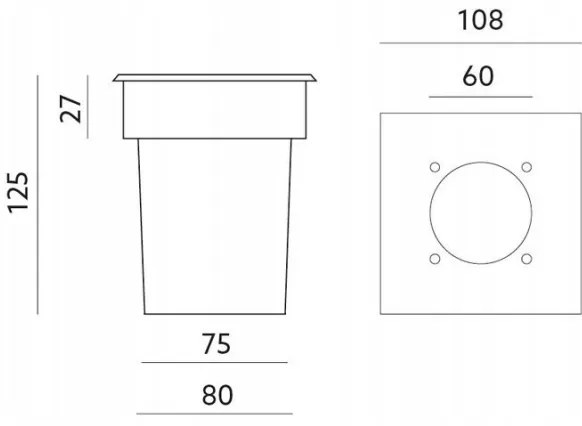 Venkovní nájezdové svítidlo ENTRADA1 1xGU10/50W/230V IP65