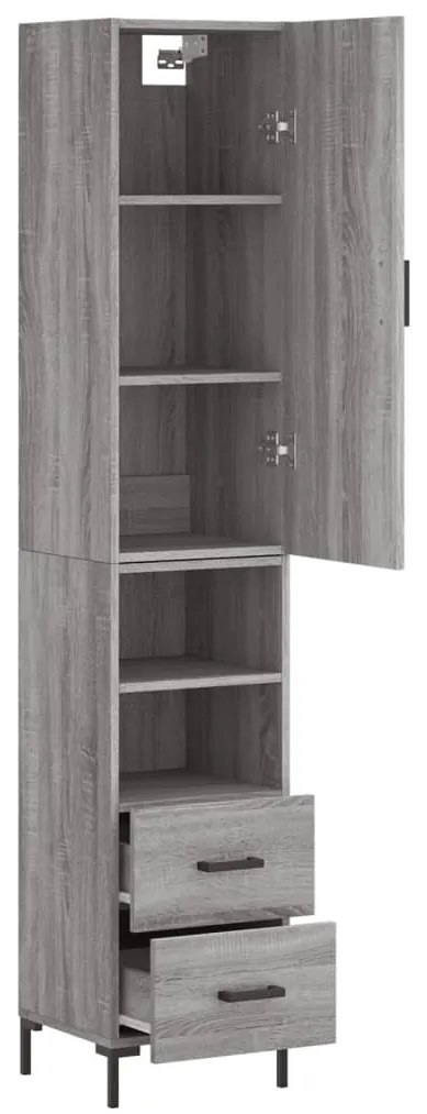 Skříň highboard šedá sonoma 34,5 x 34 x 180 cm kompozitní dřevo