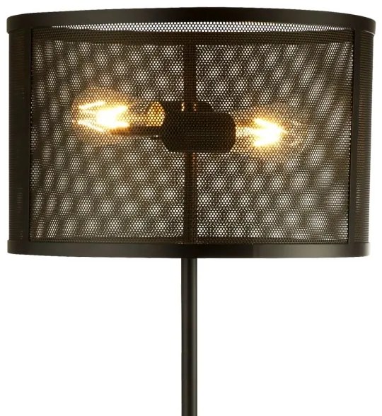 Searchlight EU2832-2BK - Stojací lampa FISHNET 2xE27/60W/230V černá