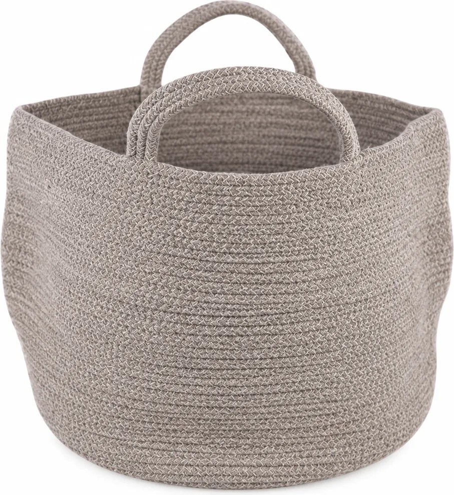 Úložný koš s uchy COTTON HAVEN 35x35 cm - více barev Barva: Šedohnědá