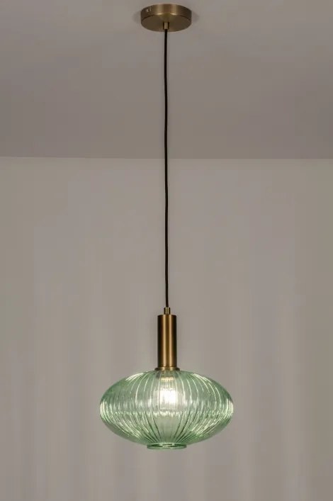 Závěsné skleněné svítidlo Diverse Green