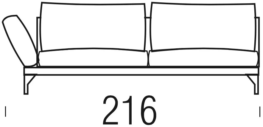 Beltá / Frajumar designové sedačky Asso 216cm open